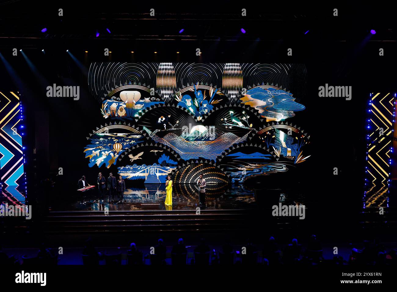 Musical show during the 2024 FIA Awards Ceremony, on December 13, 2024 ...