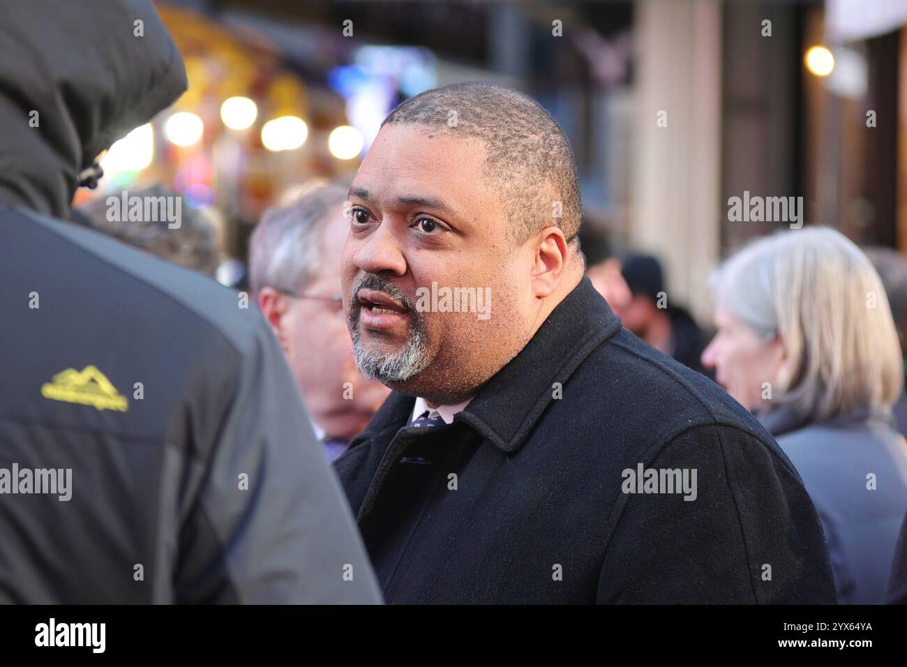 NEW YORK, NEW YORK - DECEMBER 13: Mayor Eric Adams, joined by Manhattan ...