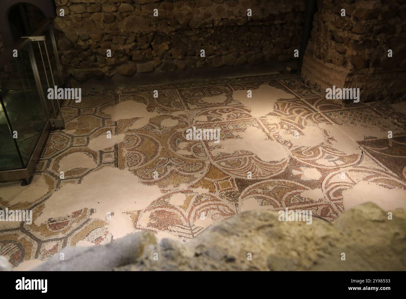 Mosaic floor in the St. Sophia Church Catacombs in Sofia Bulgaria ...
