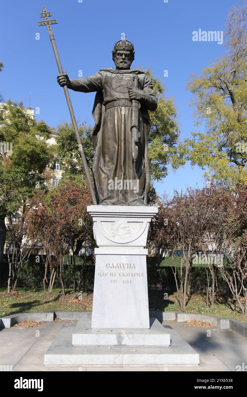 The Tsar Samuil Monument in Sofia, Bulgaria. Samuel was the Tsar ...