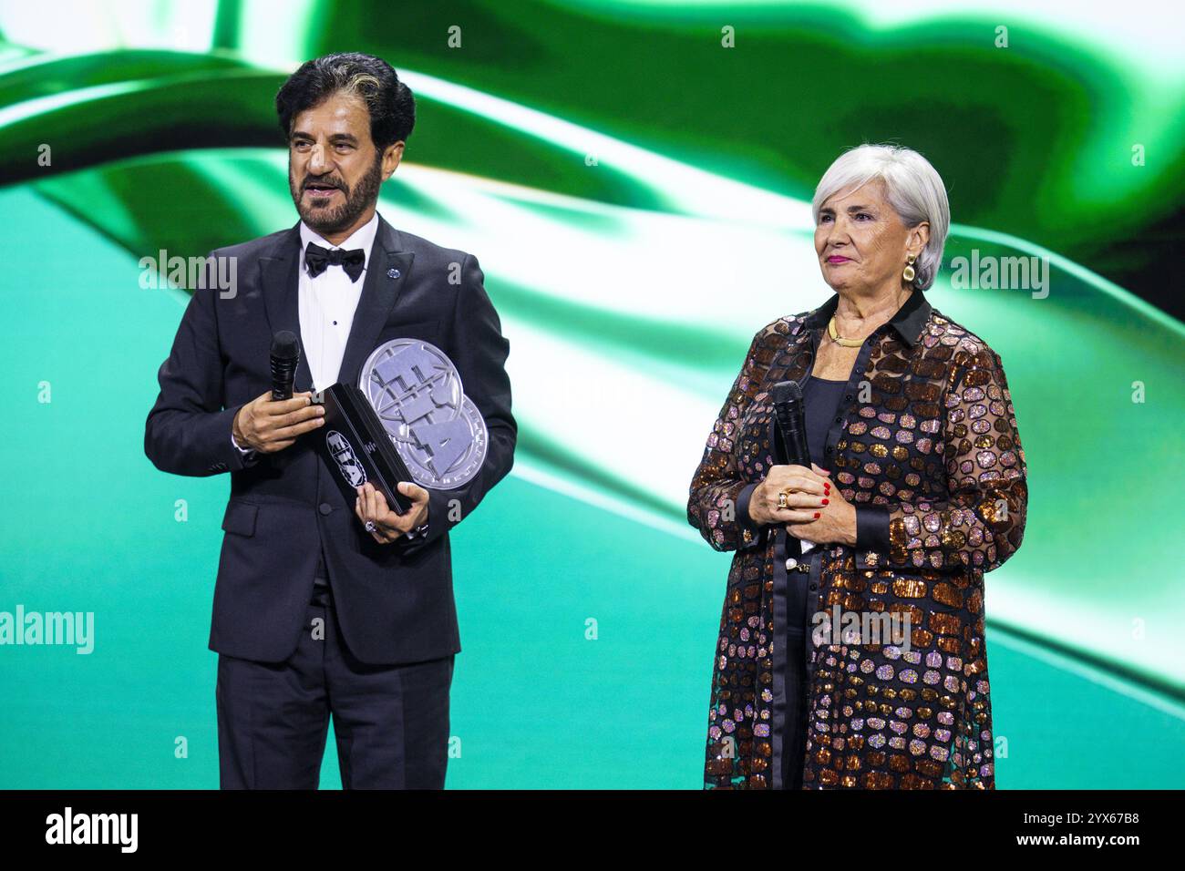 BEN SULAYEM Mohammed, President of the FIA, MOUTON Michele, portrait ...