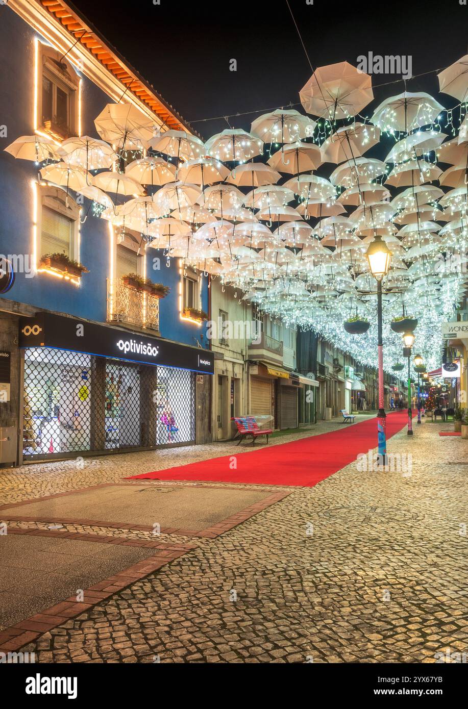 Umbrellas agueda night portugal hi-res stock photography and images - Alamy