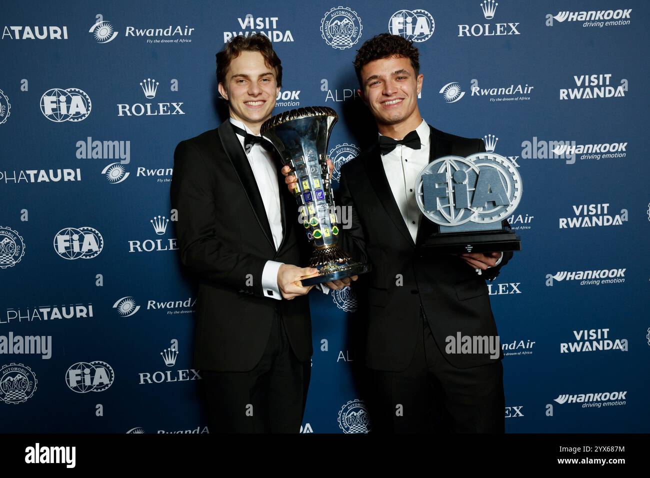 Kigali, Rwanda. 13th Dec, 2024. PIASTRI OSCAR, portrait NORRIS Lando, McLaren Racing, FIA ...