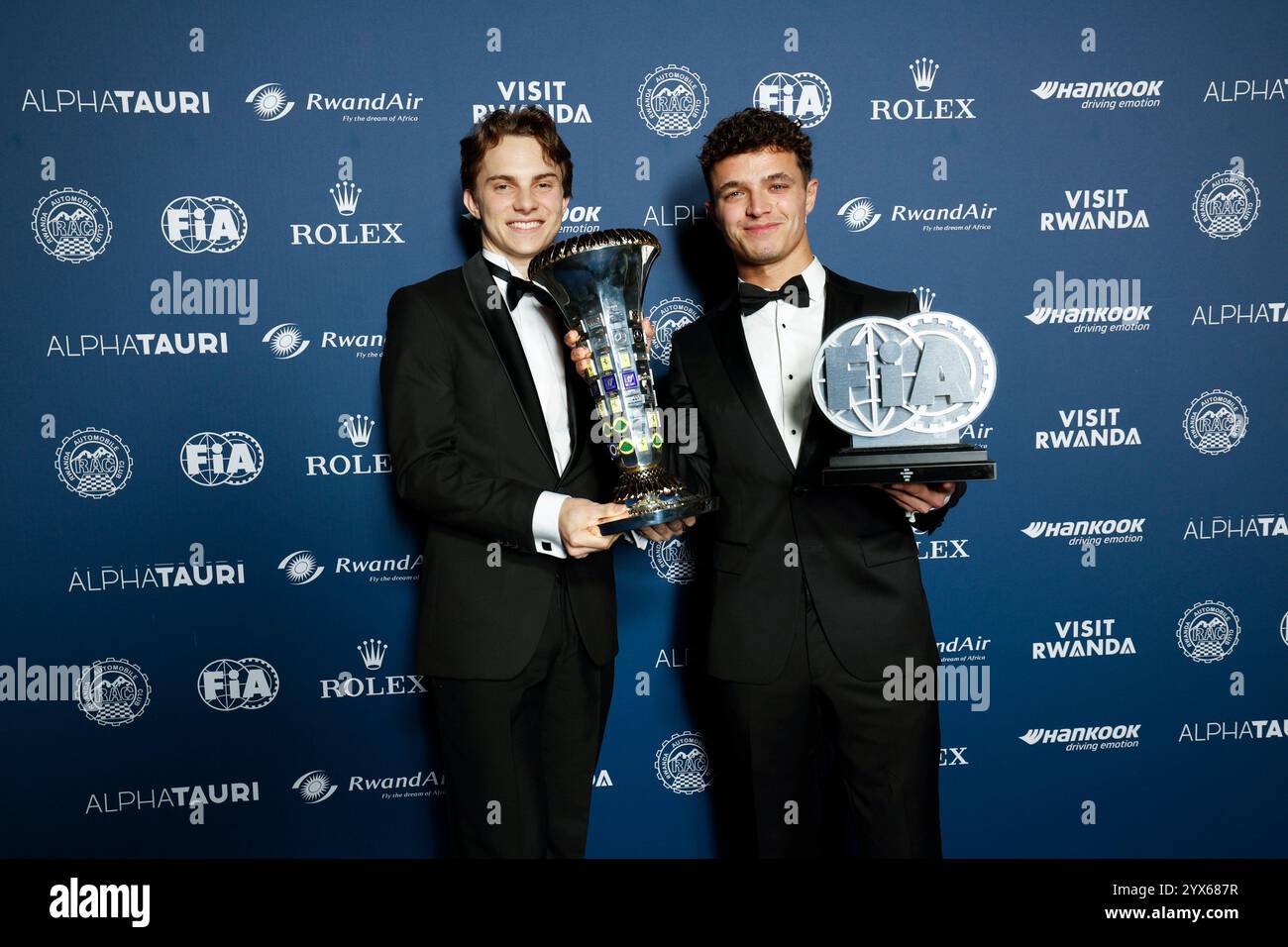 Kigali, Rwanda. 13th Dec, 2024. PIASTRI OSCAR, portrait NORRIS Lando, McLaren Racing, FIA ...