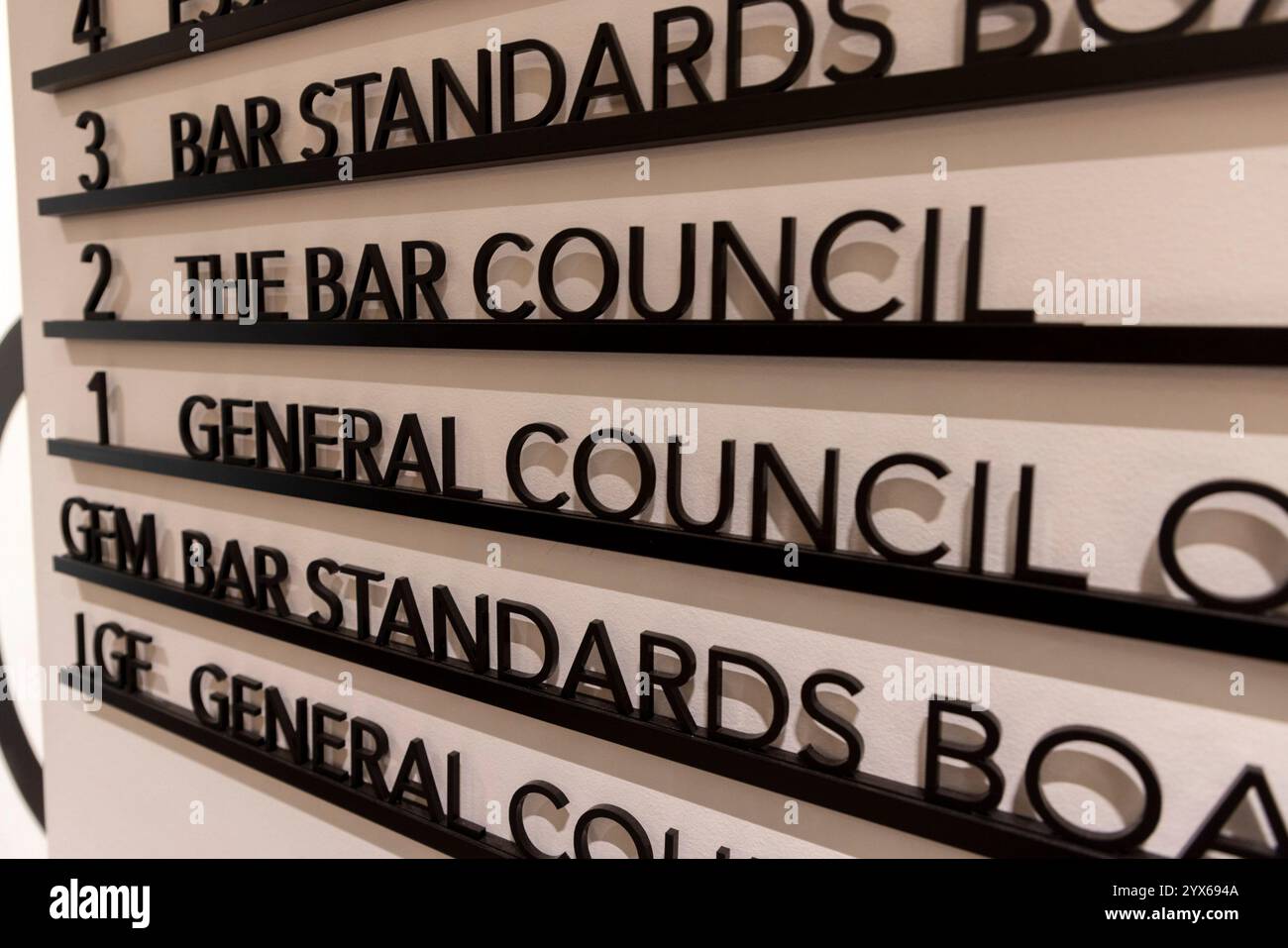 Entrance to the General Council of the Bar and the Bar Standards Board ...