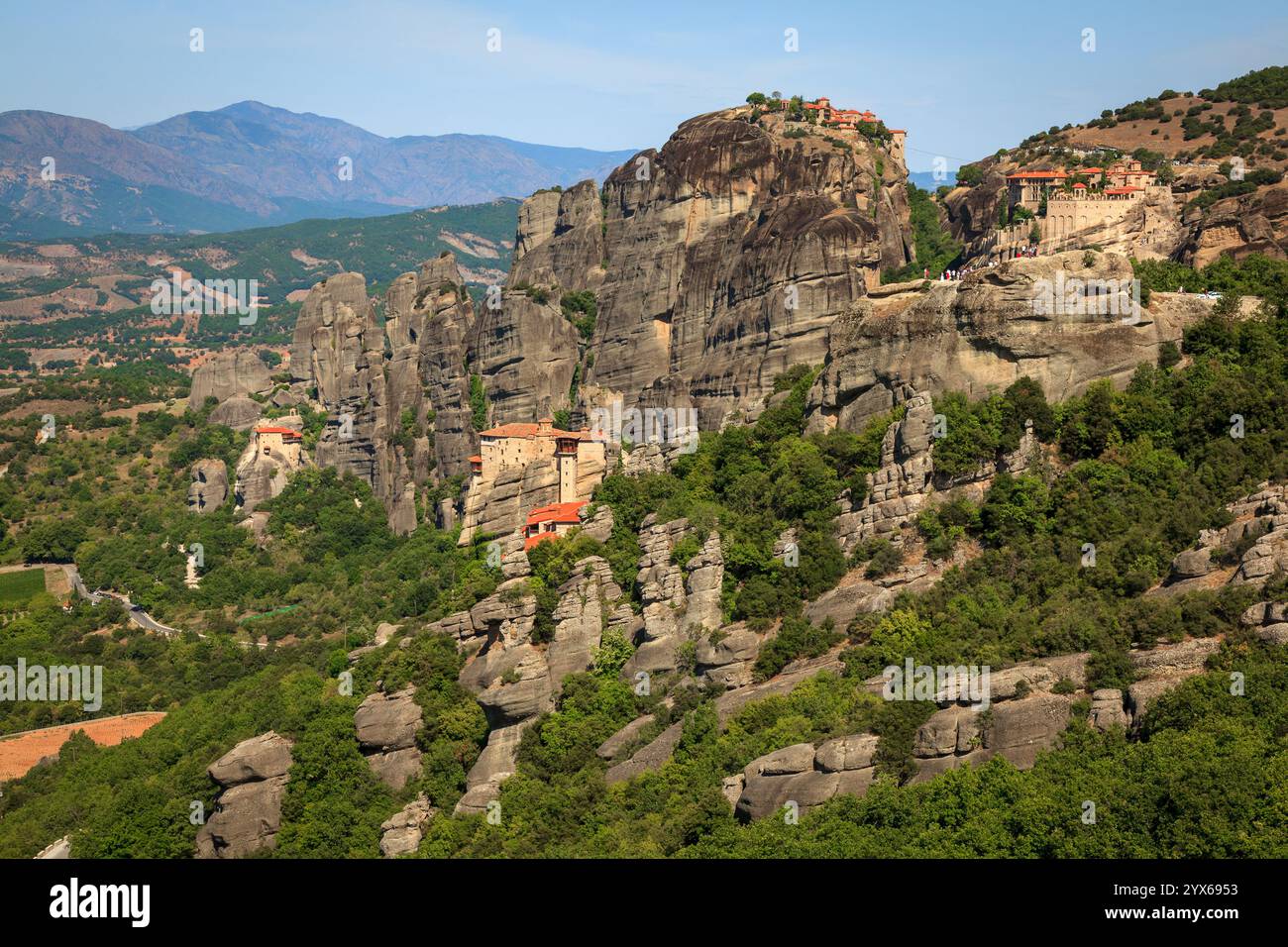 Meteora Monasteries on Rocky Cliffs Stock Photo - Alamy