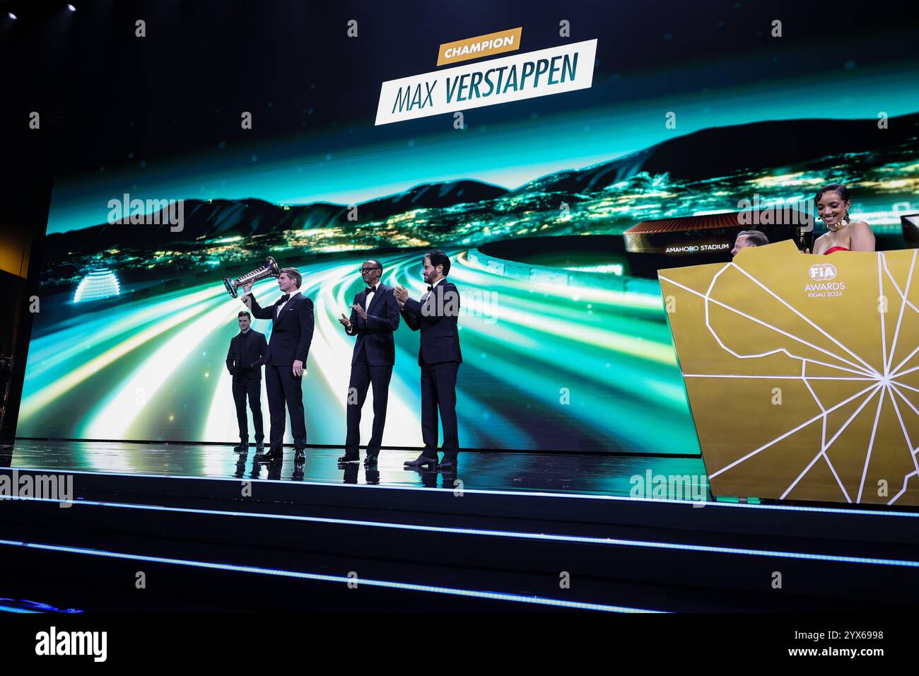 VERSTAPPEN Max, Red Bull Racing, FIA Formula 1, portrait with KAGAME ...