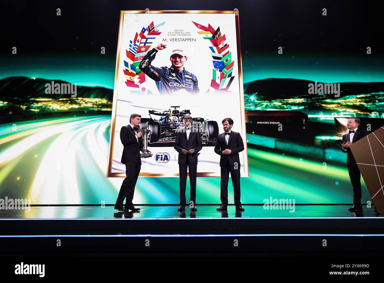 VERSTAPPEN Max, Red Bull Racing, FIA Formula 1, portrait with KAGAME ...