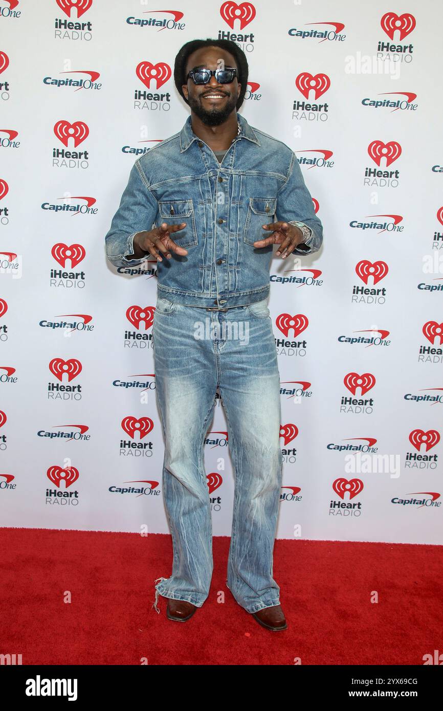 Recording artist Shaboozey arrives at Z100's iHeartRadio Jingle Ball ...