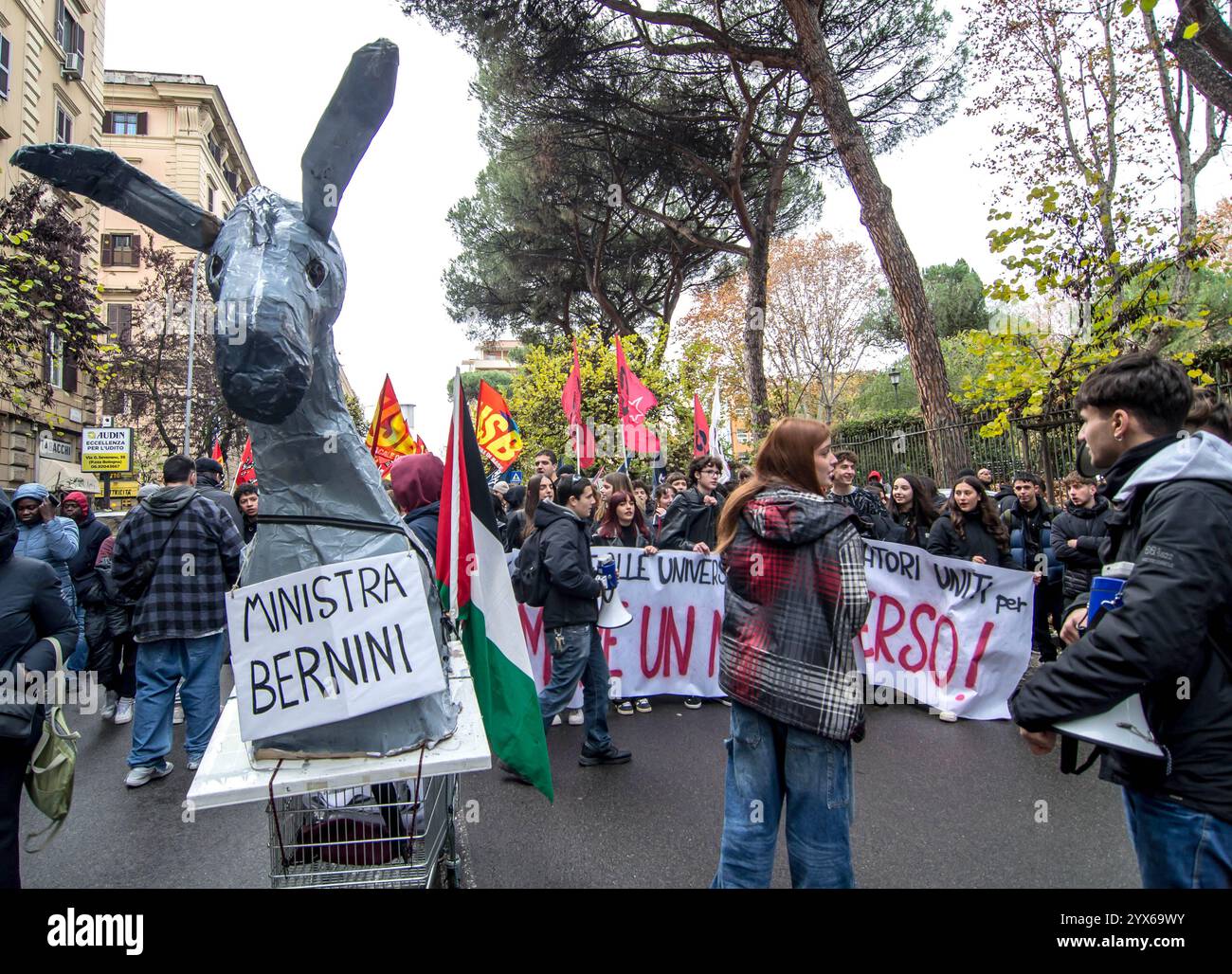 Rome, Italy. 13th Dec, 2024. A 24-hour general strike called by the ...