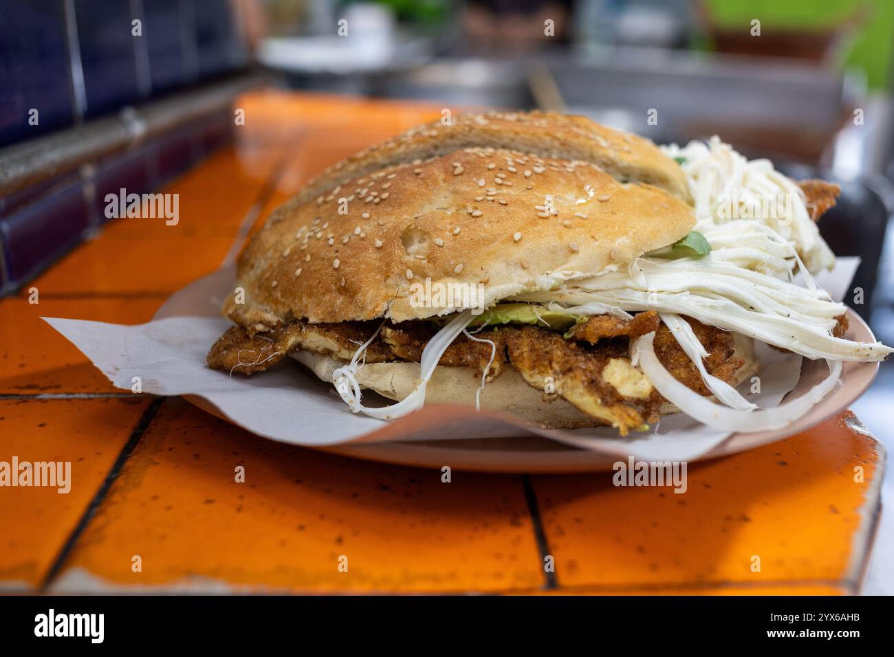 Authentic cemita poblana, mexican food Stock Photo - Alamy