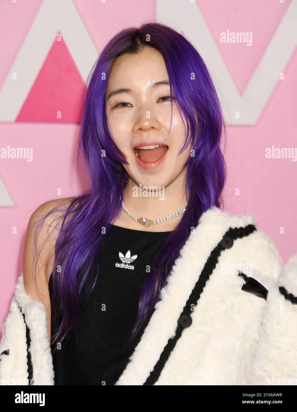 LOS ANGELES, CALIFORNIA - DECEMBER 12: Sujin Kim attends the Los Angeles premiere and fan event ...