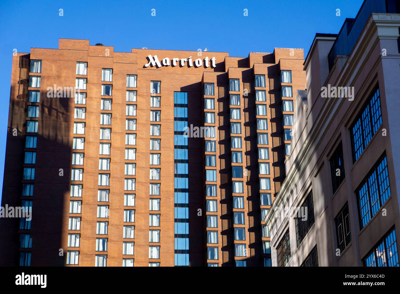 Marriott Hotel, building exterior, Cambridge, Massachusetts, USA Stock ...