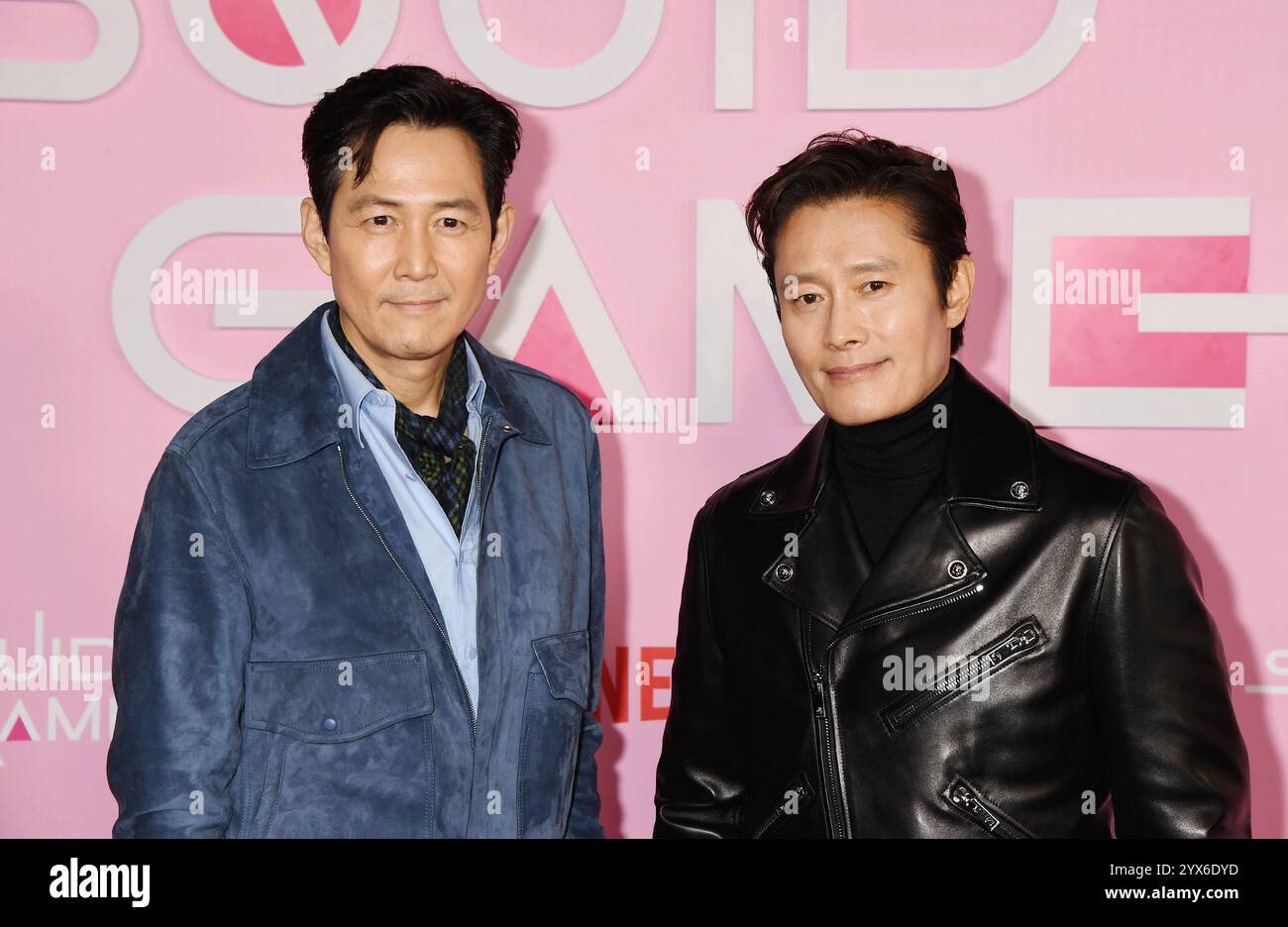 LOS ANGELES, CALIFORNIA - DECEMBER 12: (L-R) Lee Jung-jae and Lee Byung-hun attend the Los ...