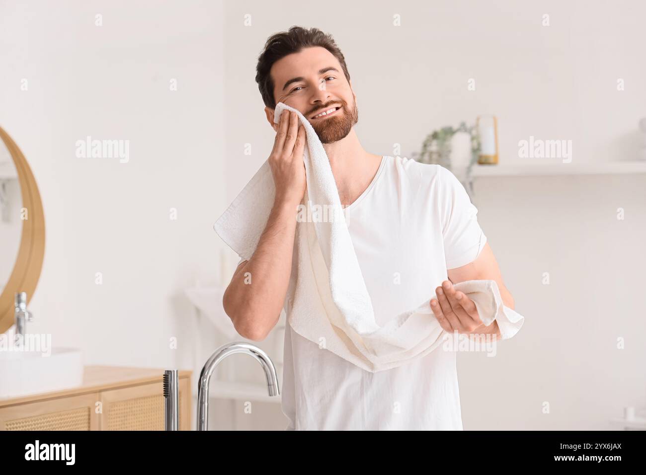 Man wiping his face hi-res stock photography and images - Alamy
