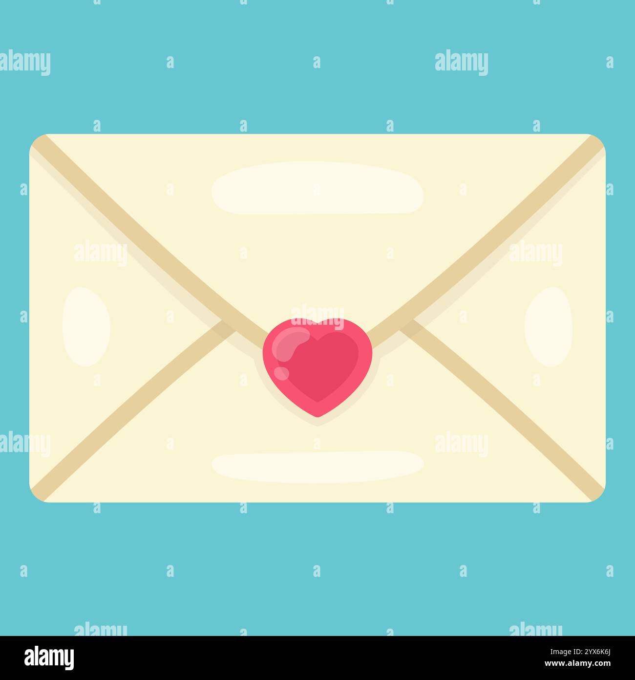 Red paper envelope hearts Stock Vector Images - Alamy