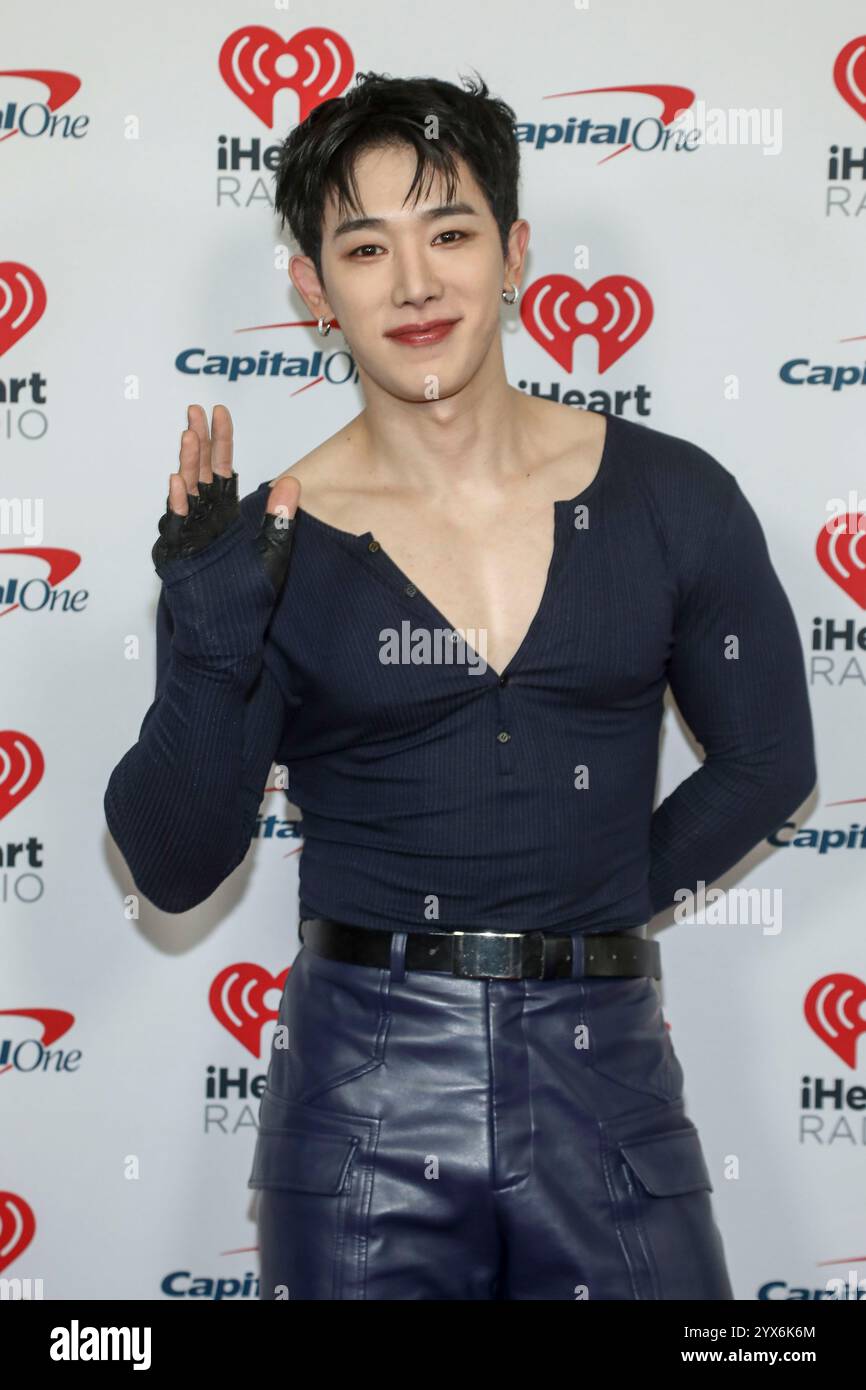 Singer Wonho arrives at Z100's iHeartRadio Jingle Ball on Friday, Dec ...