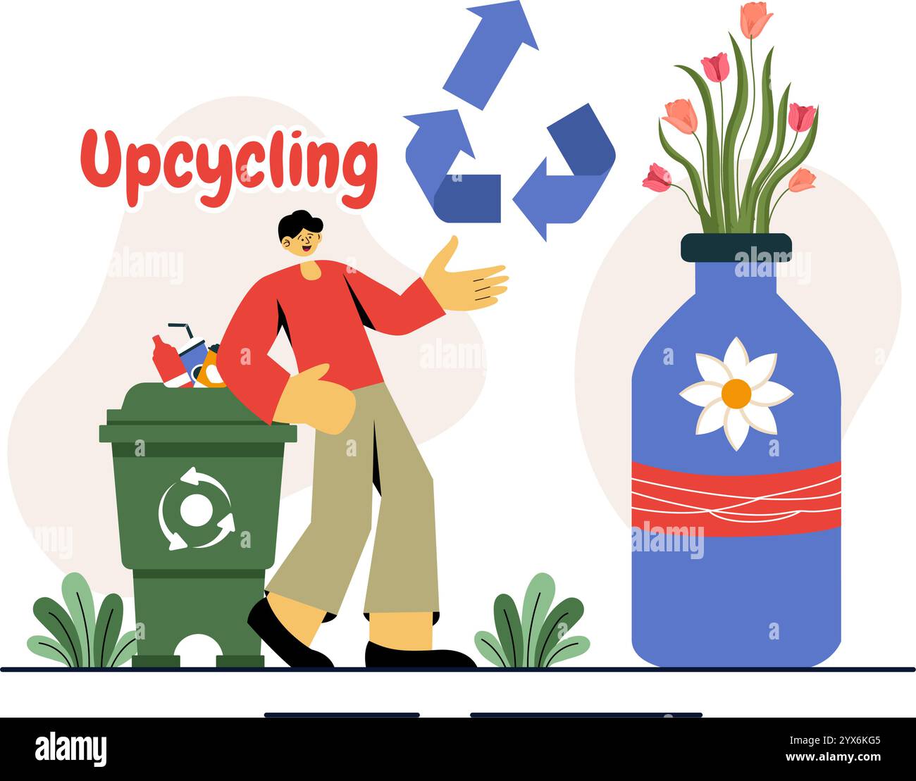 Upcycling Vector Illustration featuring the Process and Techniques of ...
