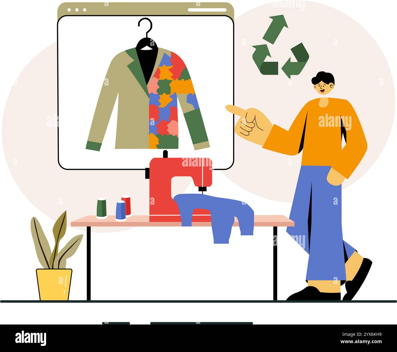 Upcycling Vector Illustration featuring the Process and Techniques of ...