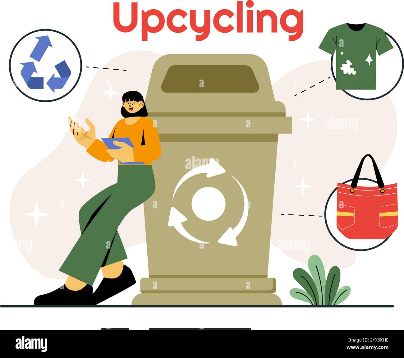 Upcycling Vector Illustration featuring the Process and Techniques of ...