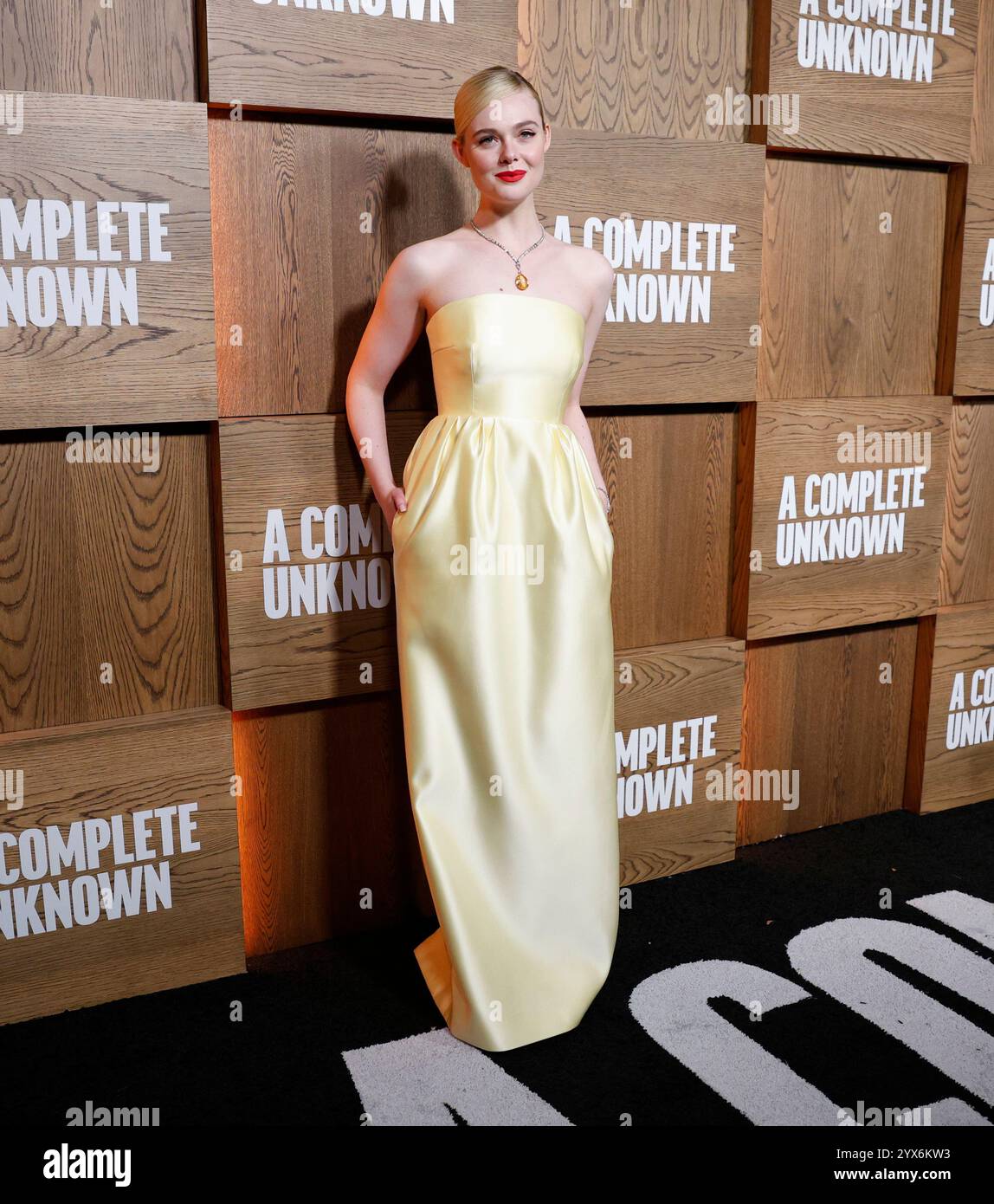 New York, United States. 13th Dec, 2024. Elle Fanning arrives on the ...