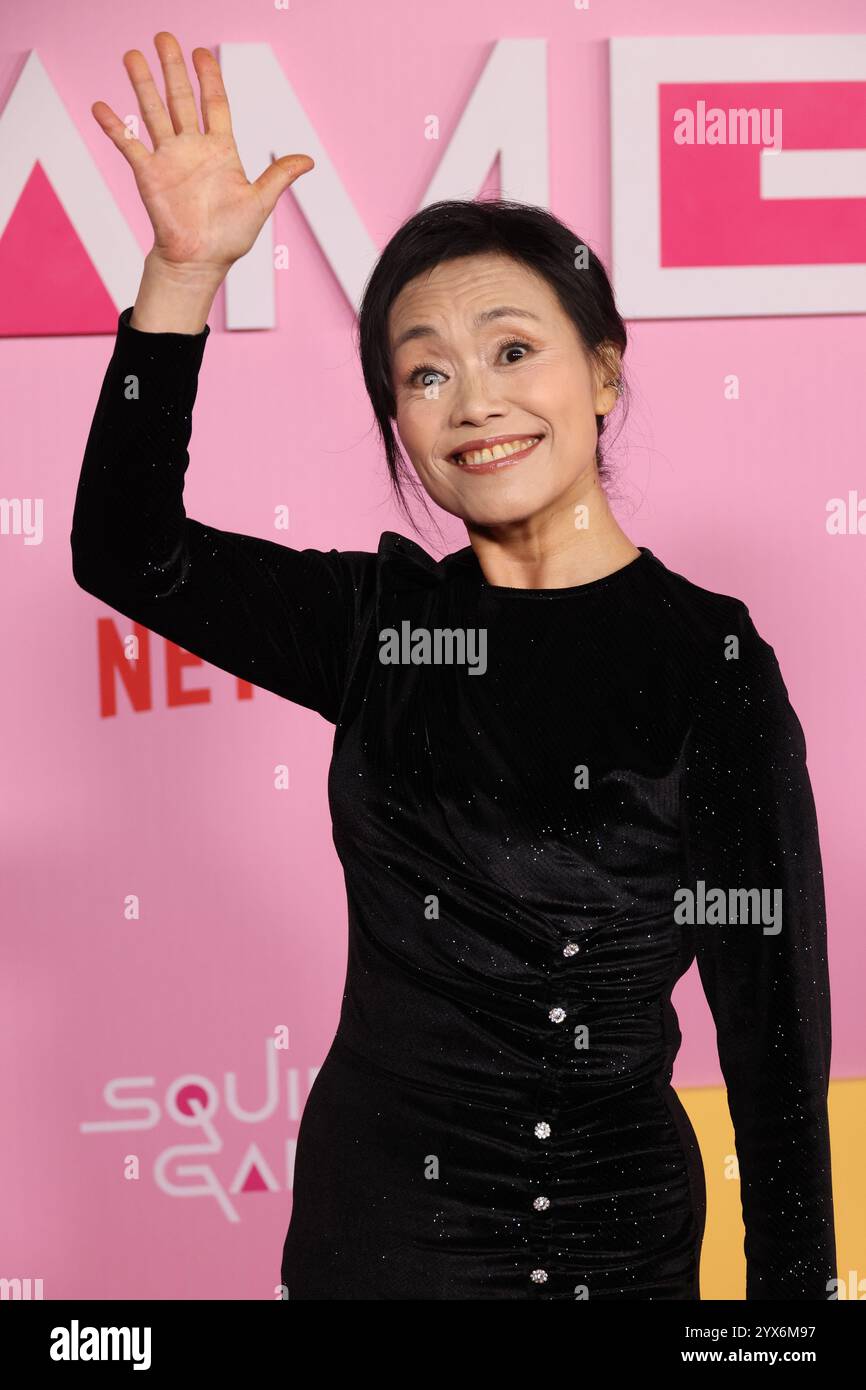 Los Angeles, USA. 13th Dec, 2024. Kang Ae-sim attends the Los Angeles ...