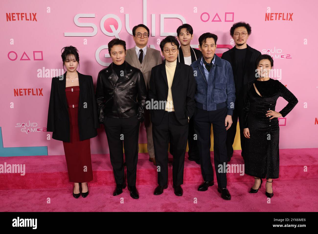 Los Angeles, USA. 13th Dec, 2024. Jo Yu-ri, Lee Byung-hun, Lee Seo-hwan ...