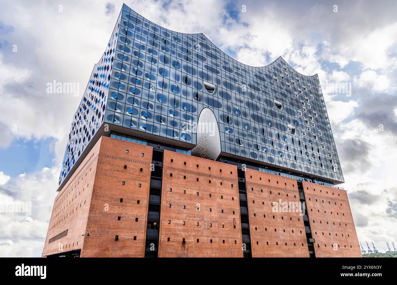 Stunning closeup of the famous glossy glass facade of the iconic ...