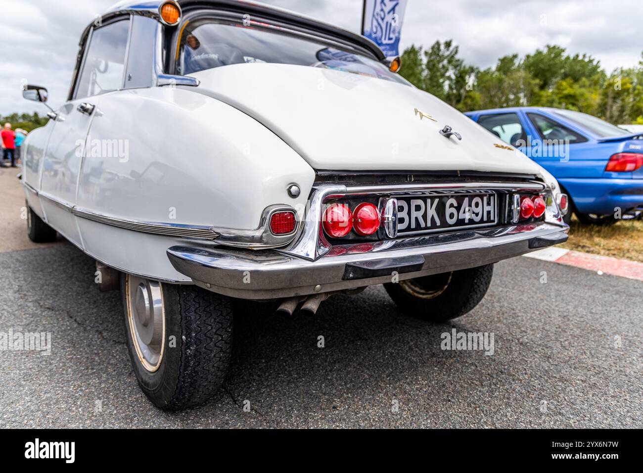 Llandow, Wales - June 30, 2024: Rear of White Citroen DS 21 retro ...
