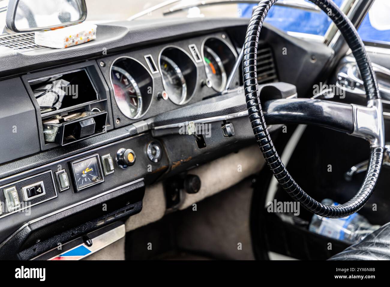 Llandow, Wales - June 30, 2024: Interior of Citroen DS 21 retro sixties ...