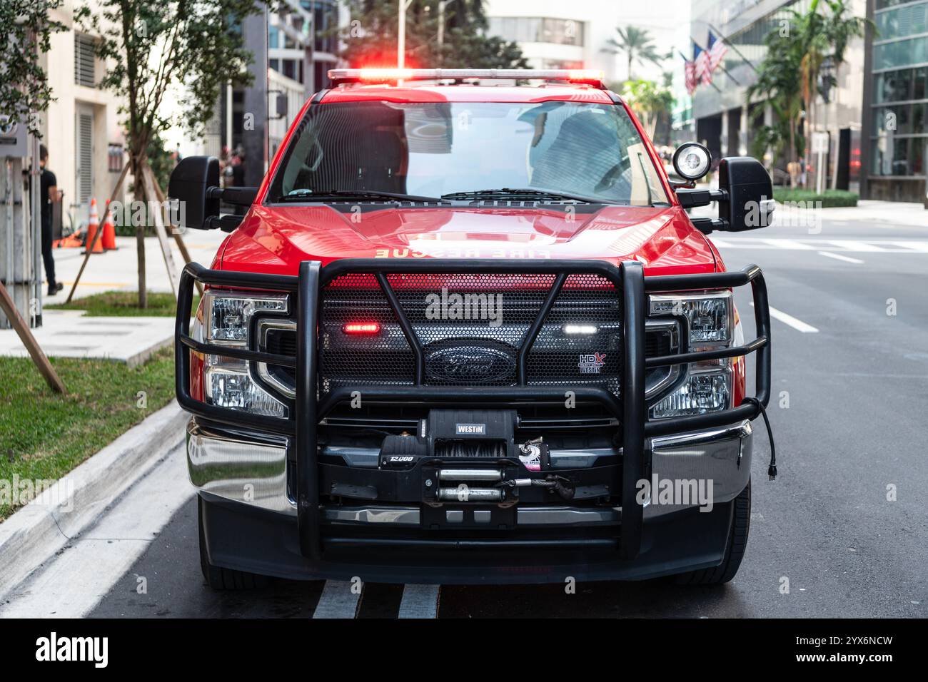 Miami, Florida, USA - December 01, 2024: 2025 Ford F-350 pickup truck ...