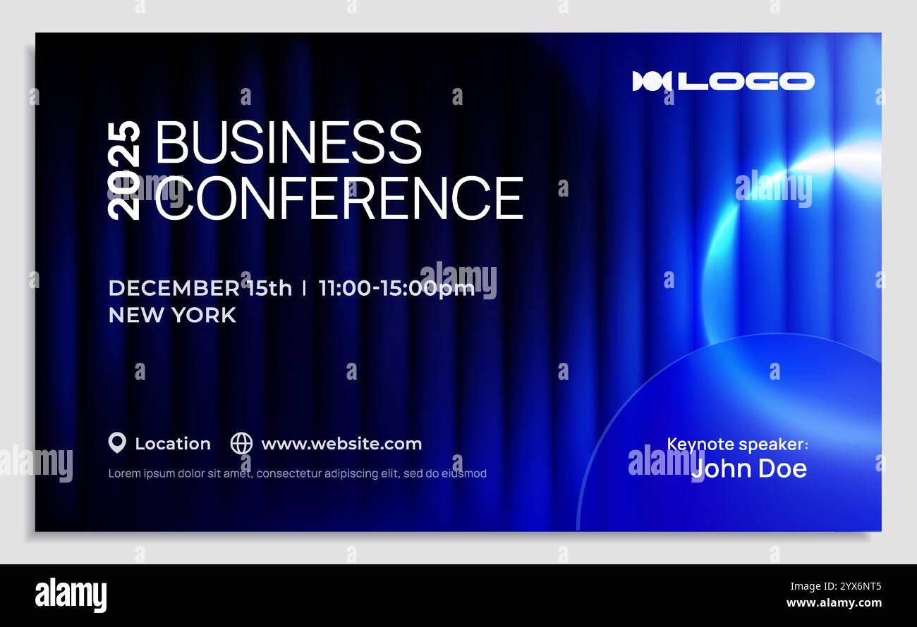 Business conference invitation. Modern style banner or poster template ...
