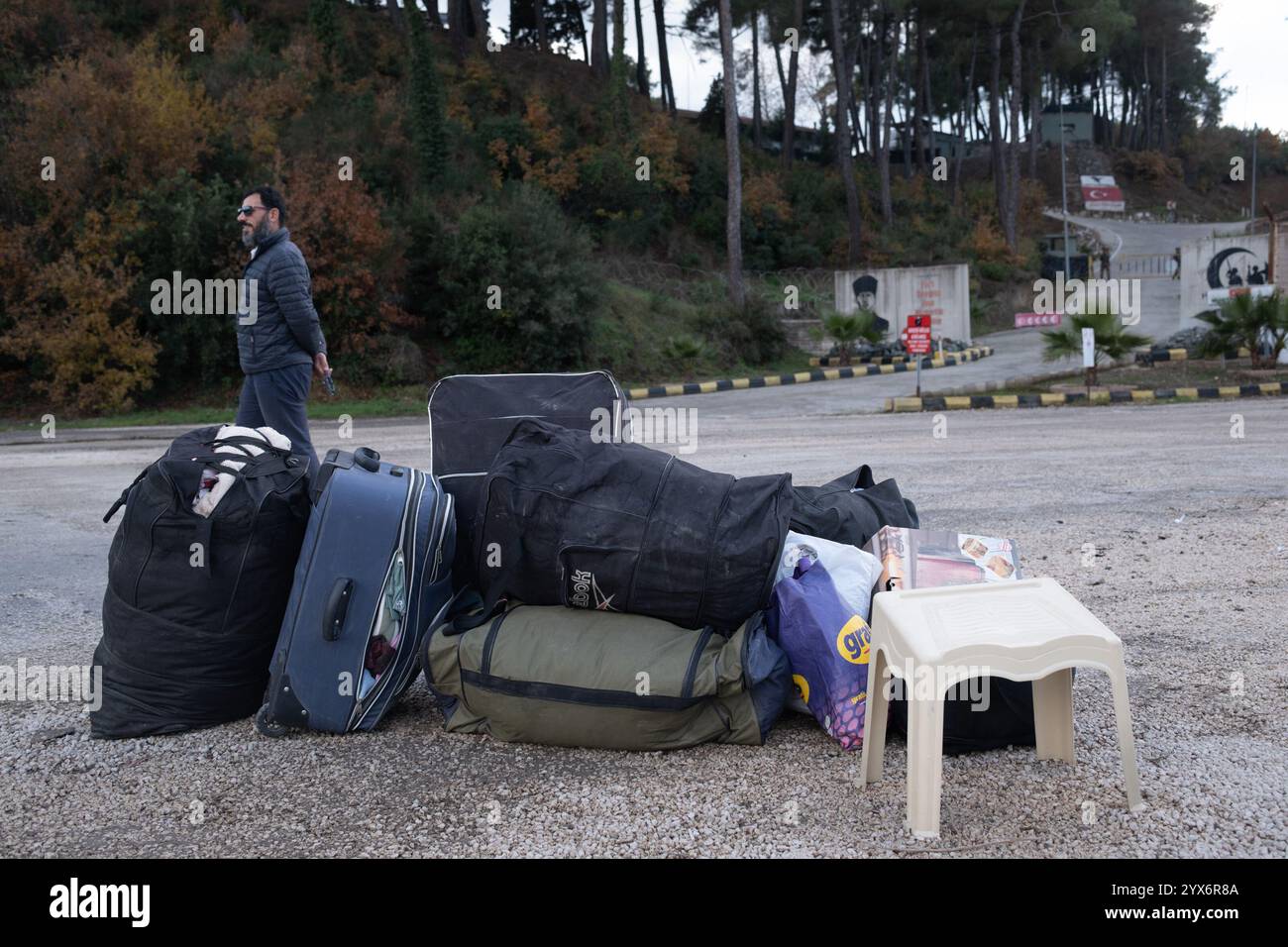 Suitcases belonging to Syrian refugees. On December 8, 2024, Islamist-led opposition forces ...