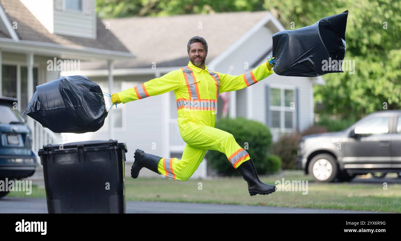 Keeping garbage plastic into bag for trash. Pollution and recycling ...