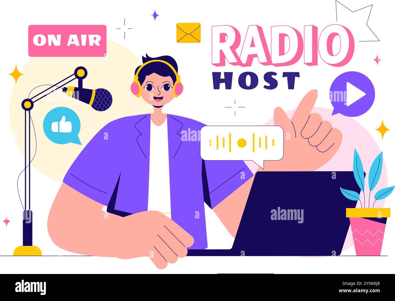 Host hosting show Stock Vector Images - Alamy