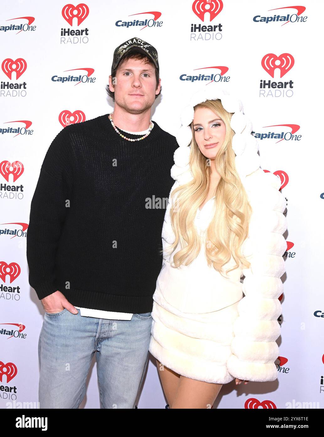 New York, USA. 13th Dec, 2024. Ryan Trainor, Meghan Trainor attend iHeartRadio z100's Jingle ...