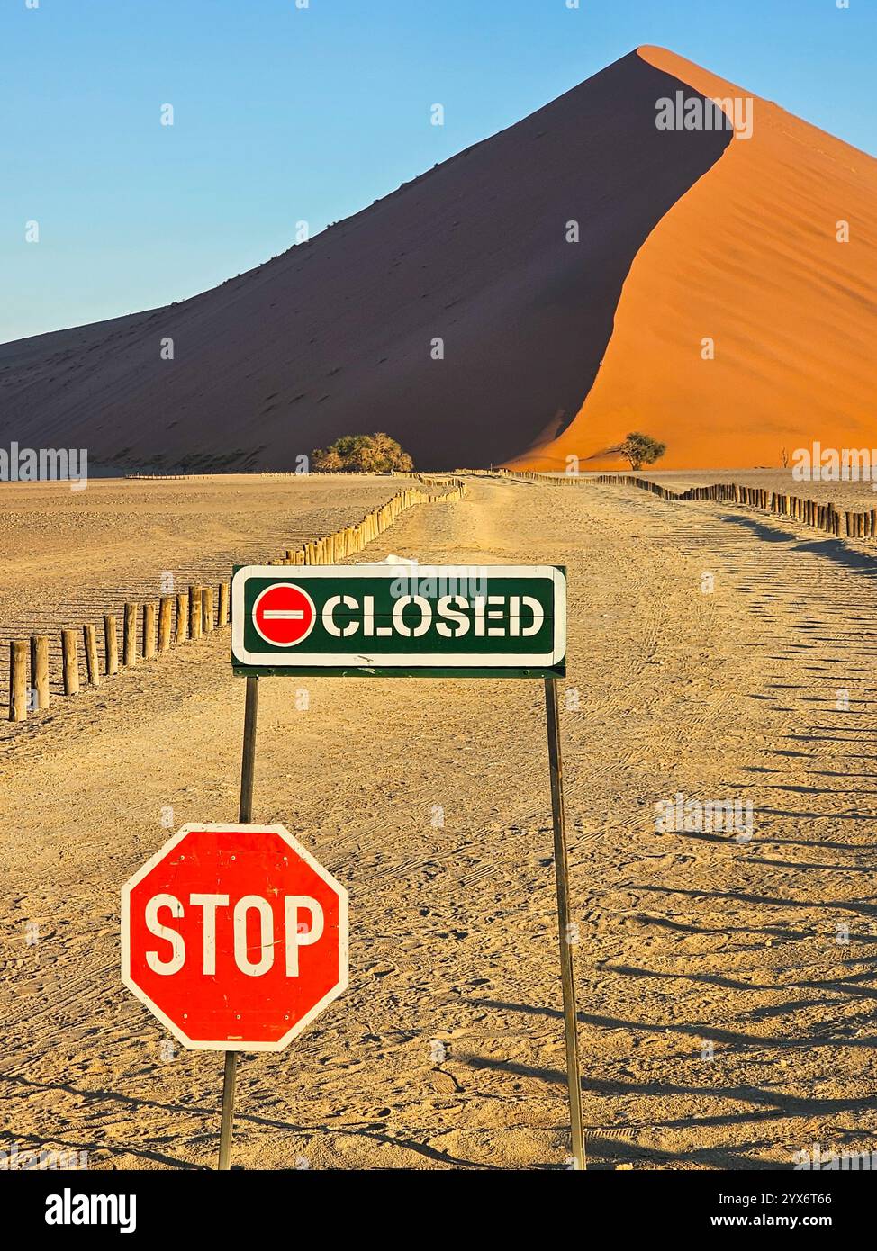 Stop Sign in Deadvlei, Namibia, Africa Stock Photo - Alamy