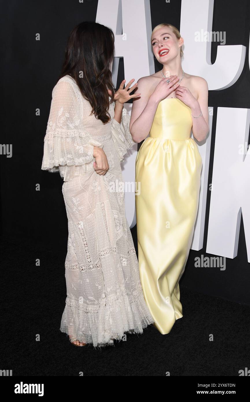 New York, USA. 13th Dec, 2024. (L-R) Monica Barbara and Elle Fanning ...