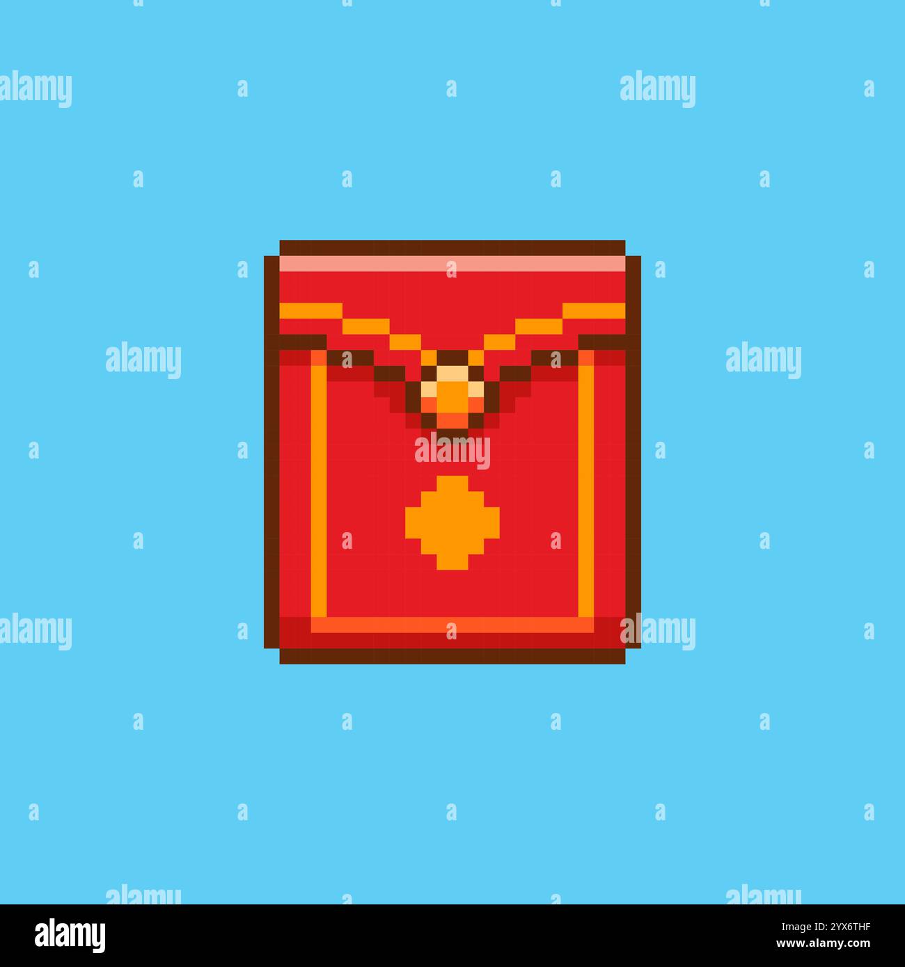Pixel art Chinese Red Envelope game asset design Stock Vector Image ...