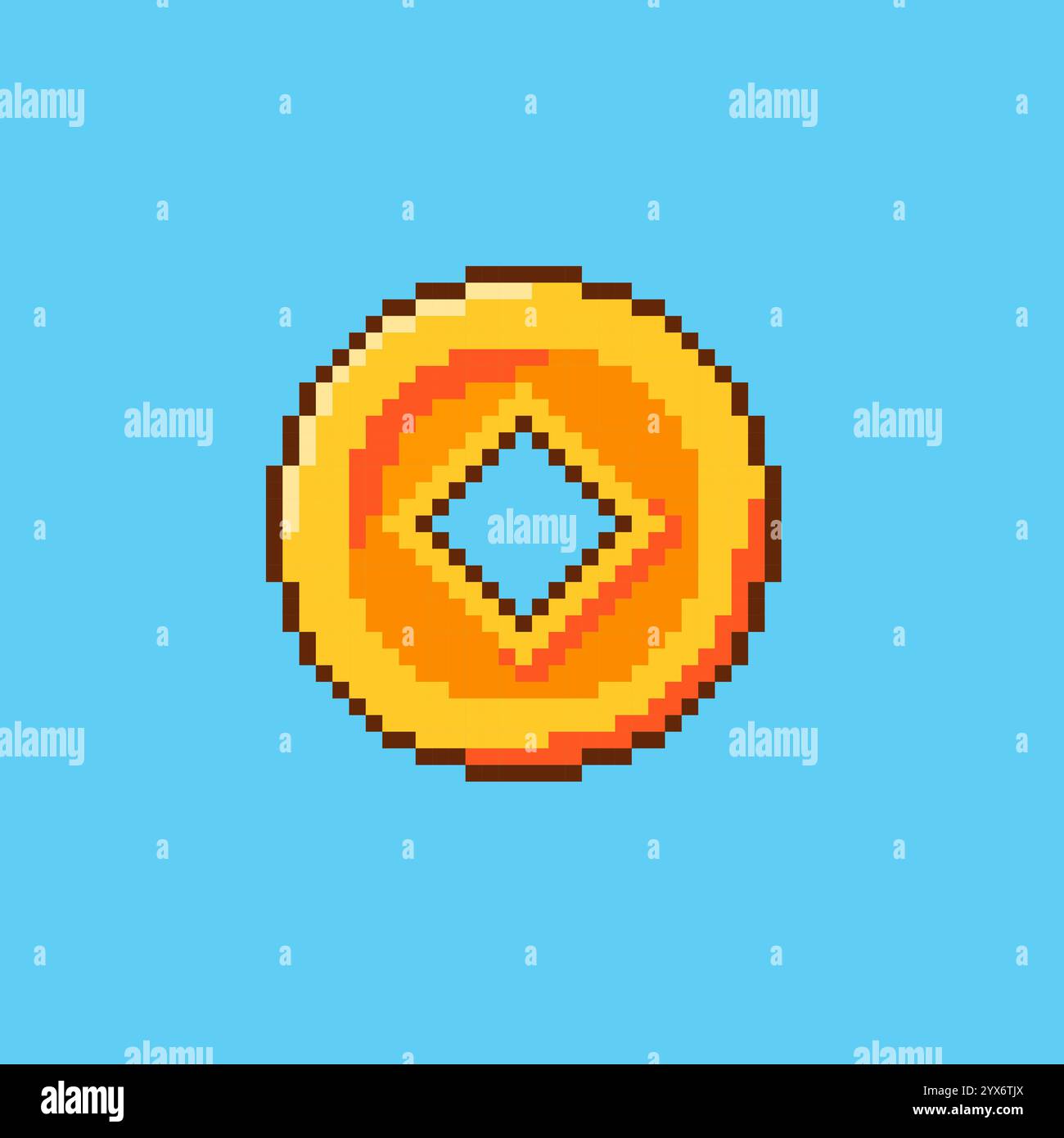 Pixel art Chinese Gold Coin game asset design Stock Vector Image & Art ...