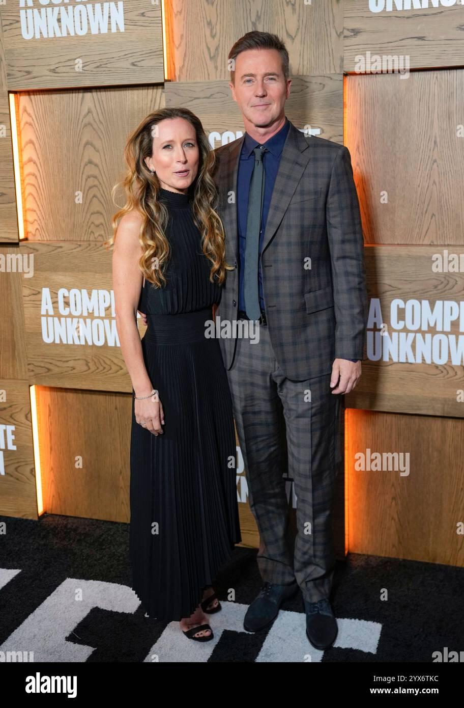 Photo by: XNY/STAR MAX/IPx 2024 12/13/24 Edward Norton and Shauna ...