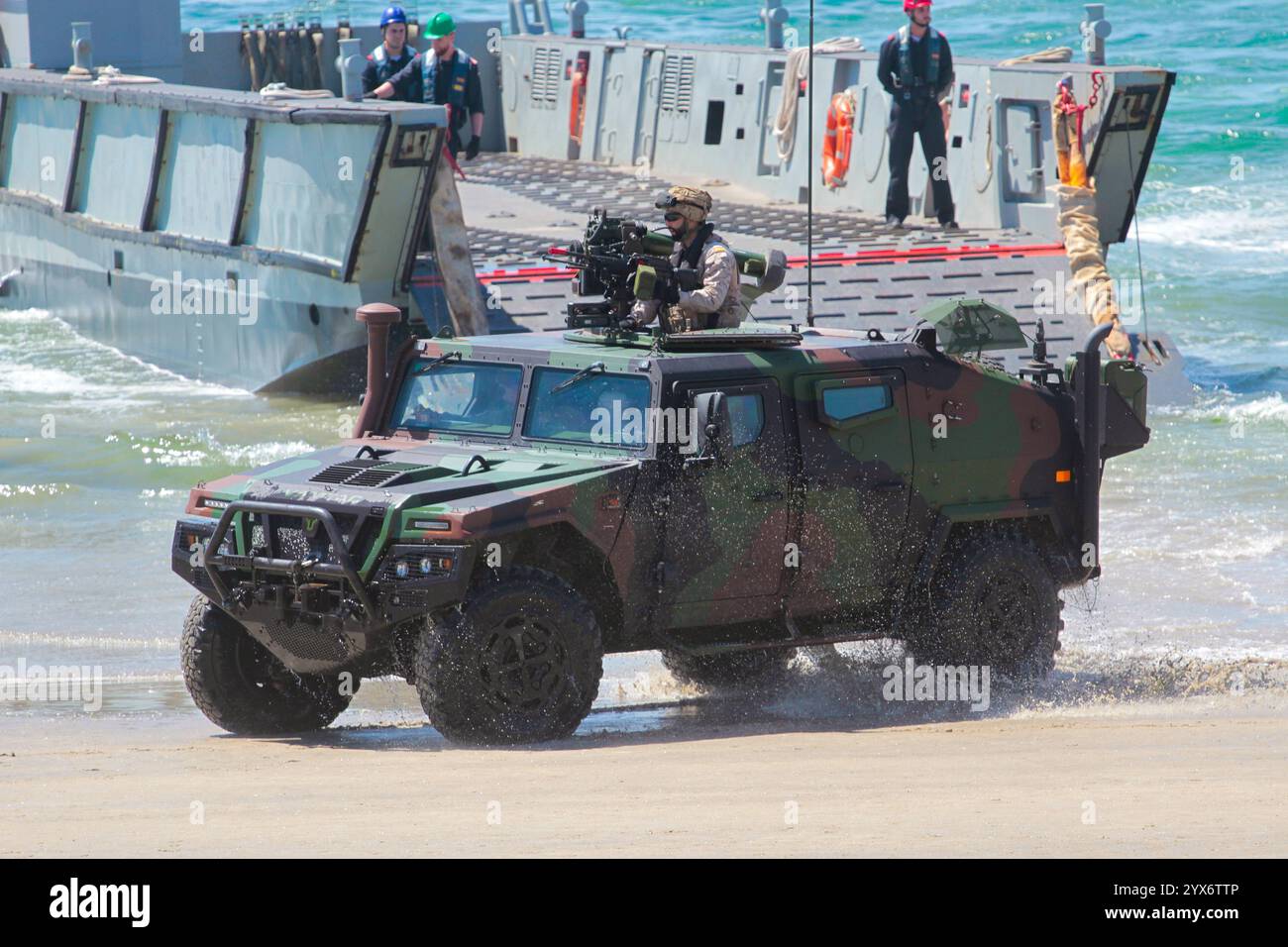 military training maneuvers. Infantry, aviation and navy landing Stock ...