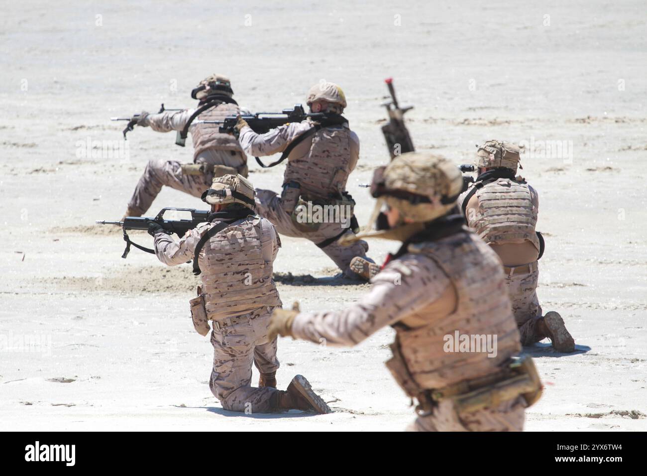 military training maneuvers. Infantry, aviation and navy landing Stock ...