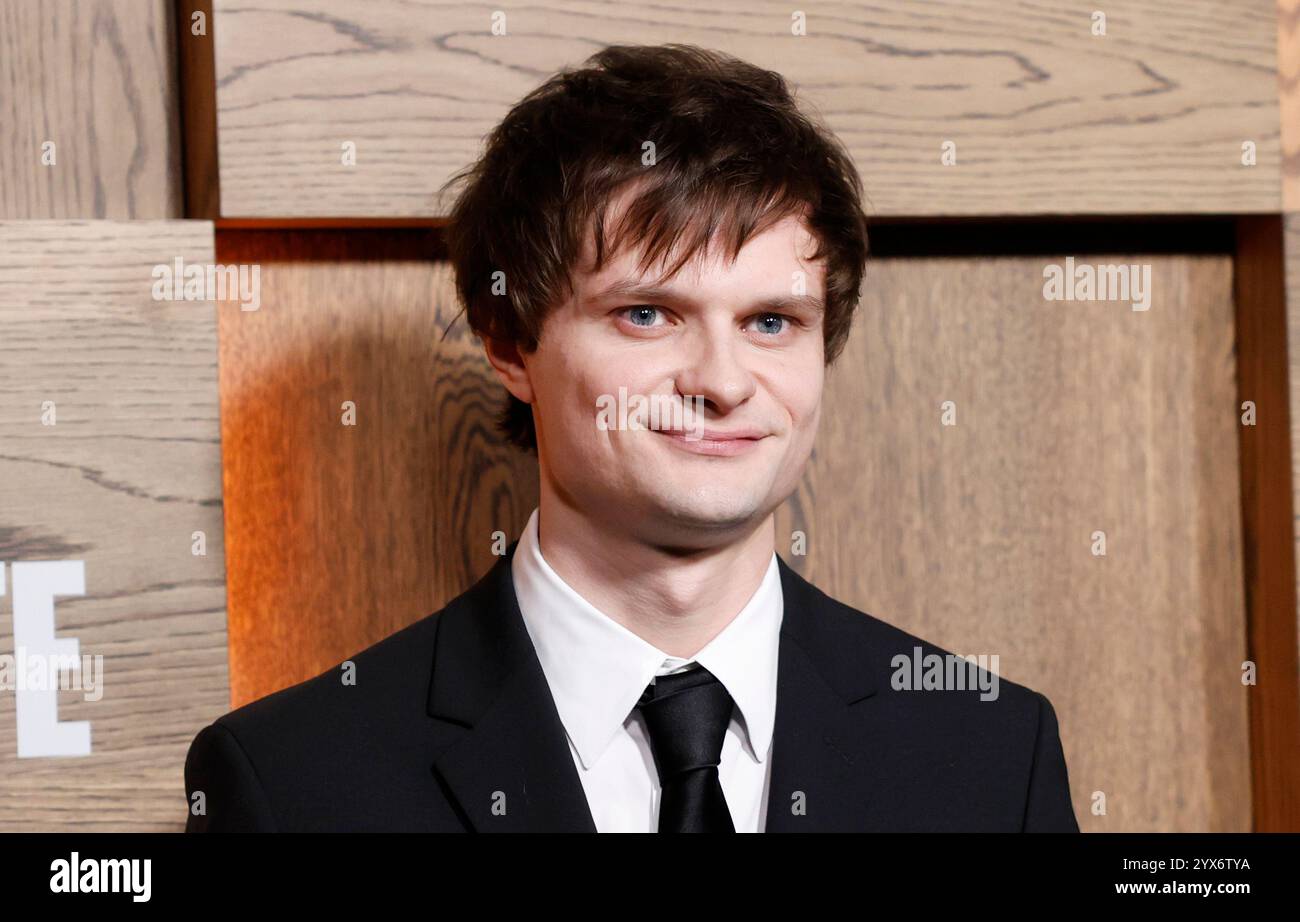 New York, United States. 13th Dec, 2024. Charlie Tahan arrives on the ...