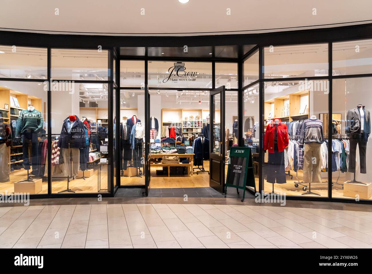 Natick, Massachusetts, USA - November 9, 2023: J.Crew clothing store at Natick mall in Natick ...