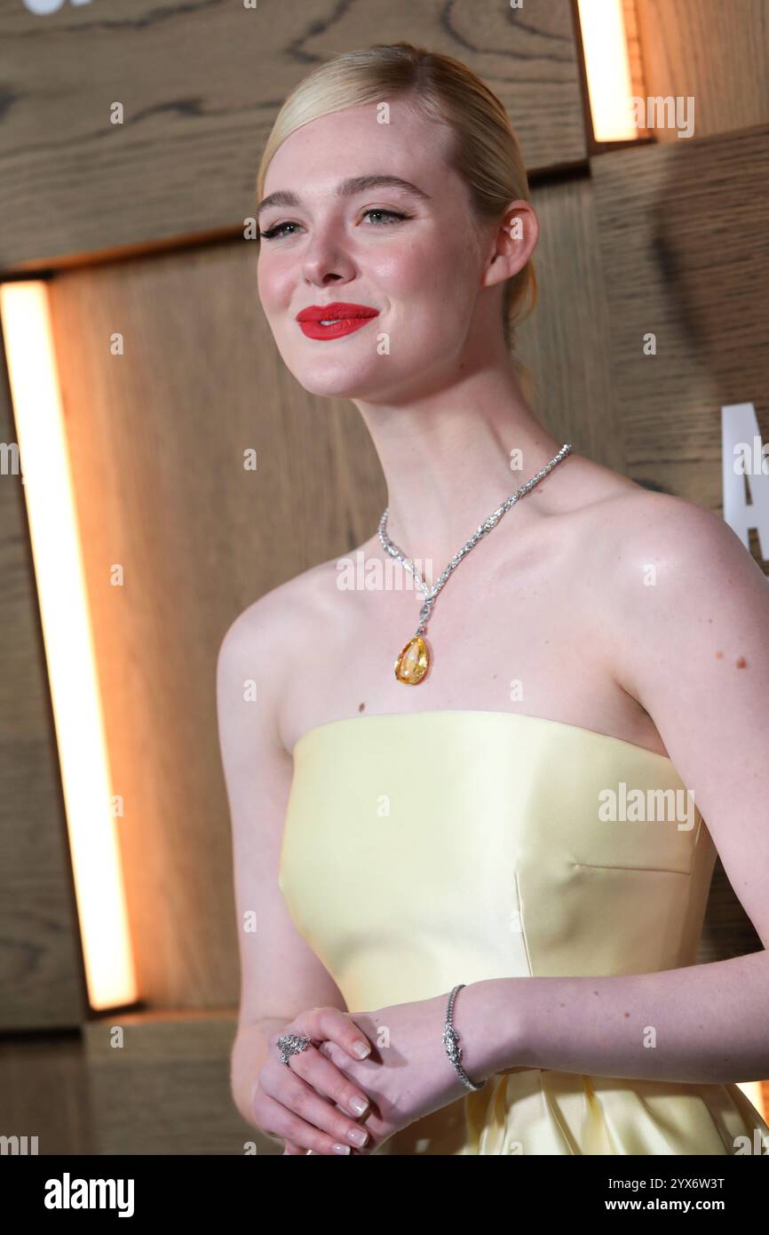 New York, New York, USA. 13th Dec. 2024. Elle Fanning attends a ...