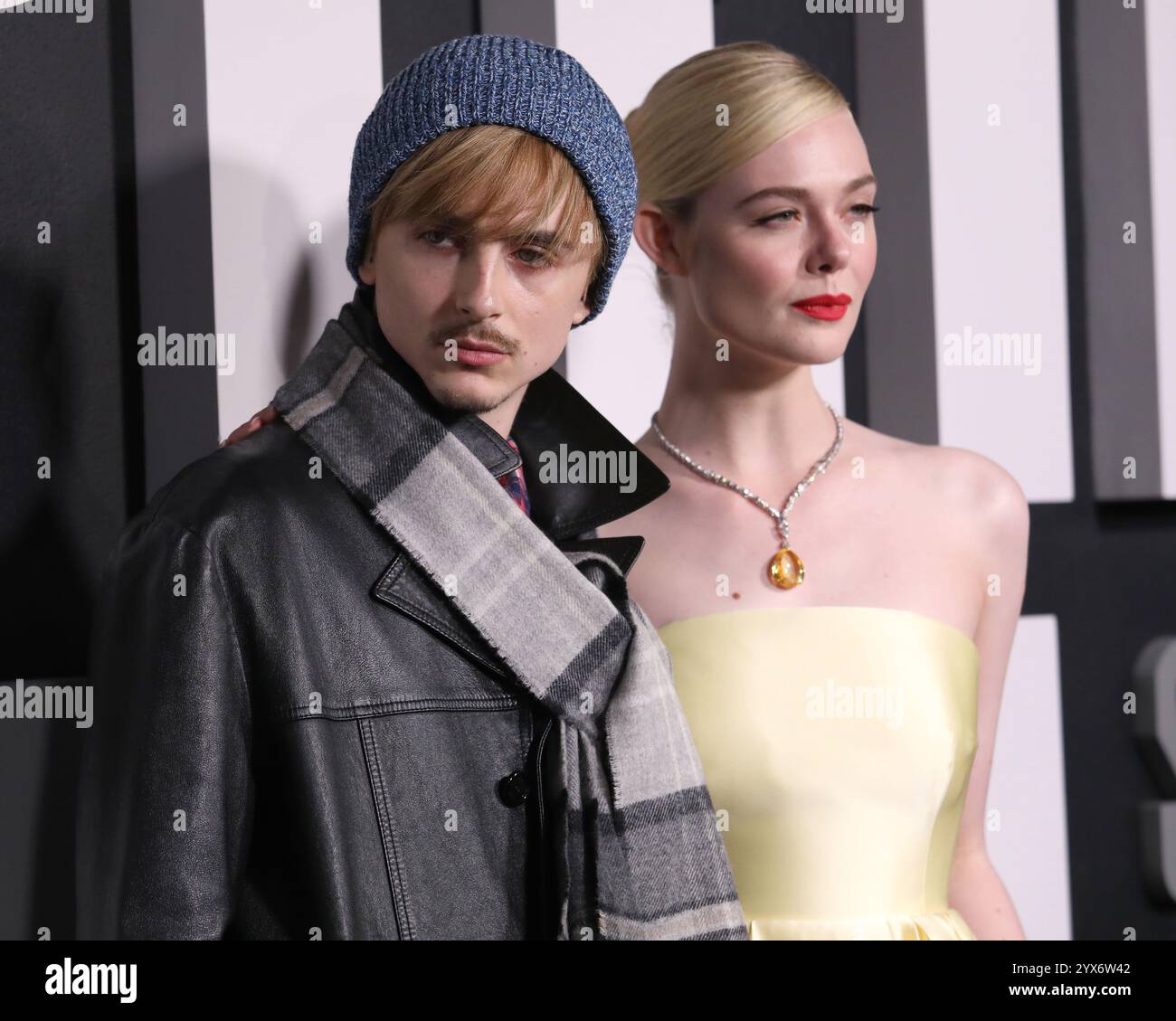 New York, New York, USA. 13th Dec. 2024. Timothee Chalamet and Elle ...