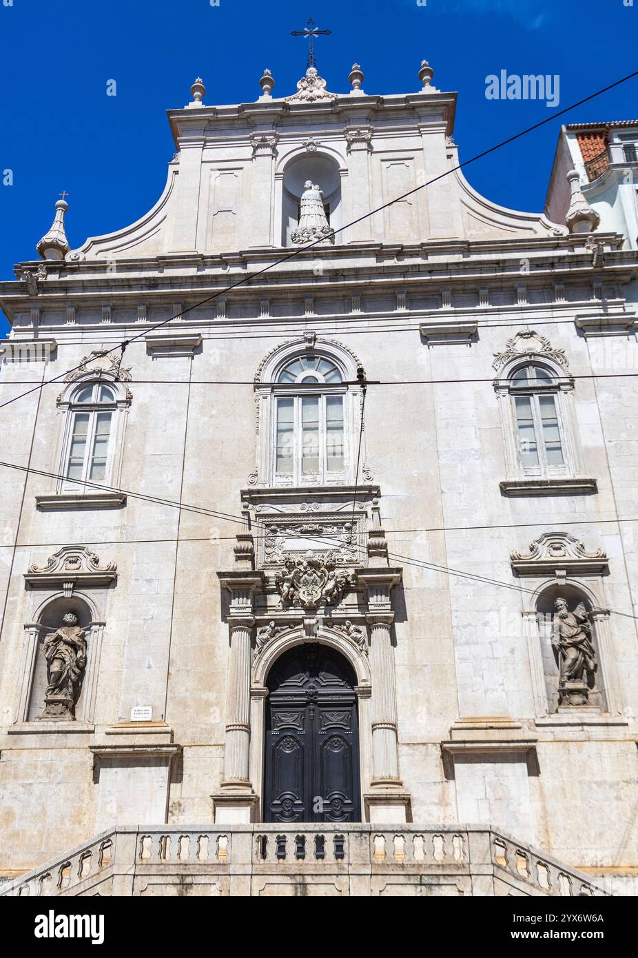The Roman Baroque facade of the Church of Our Lady of Loreto (also ...