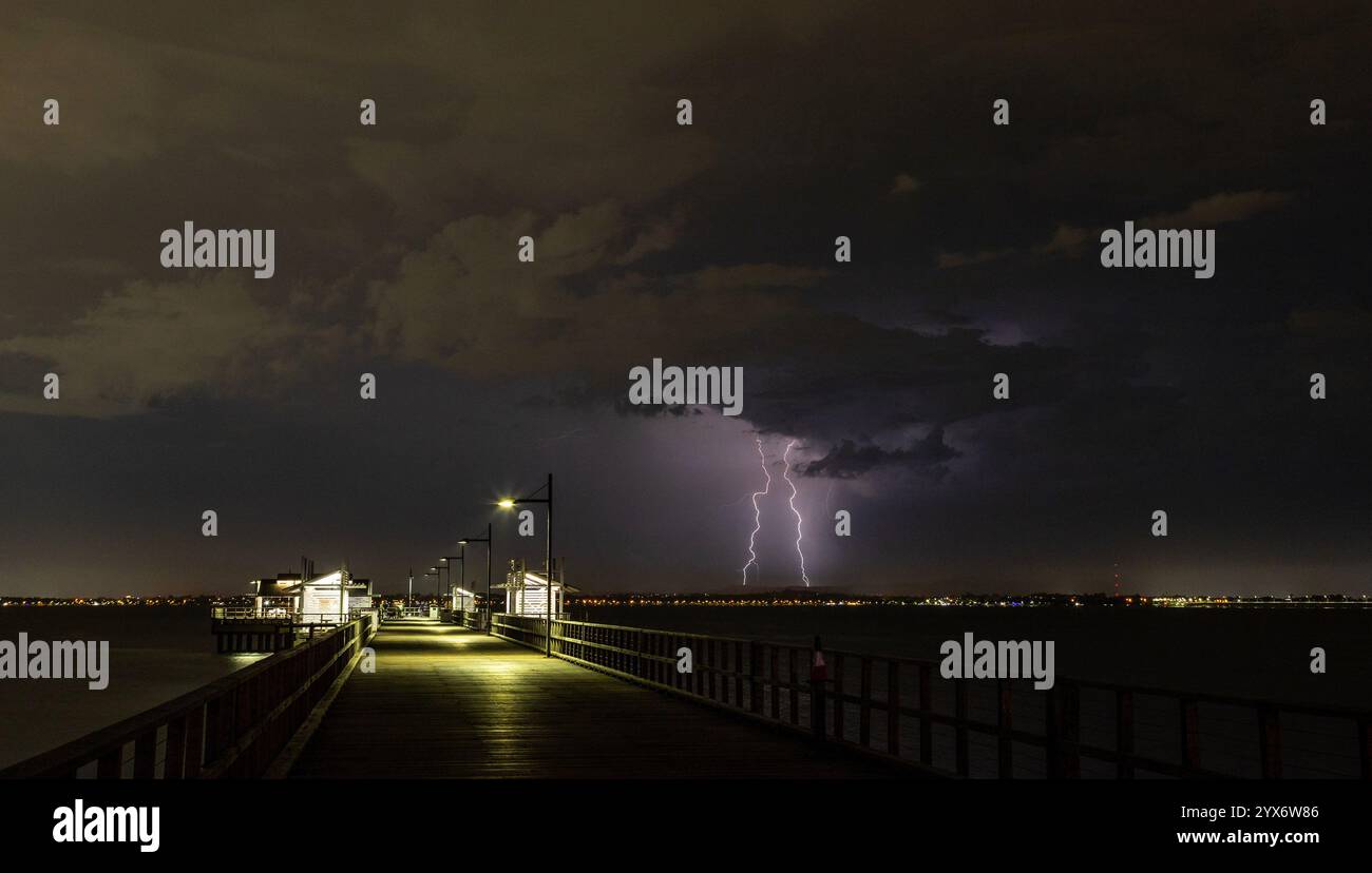 Double common cloud to ground lightning strike seen from the Woody ...