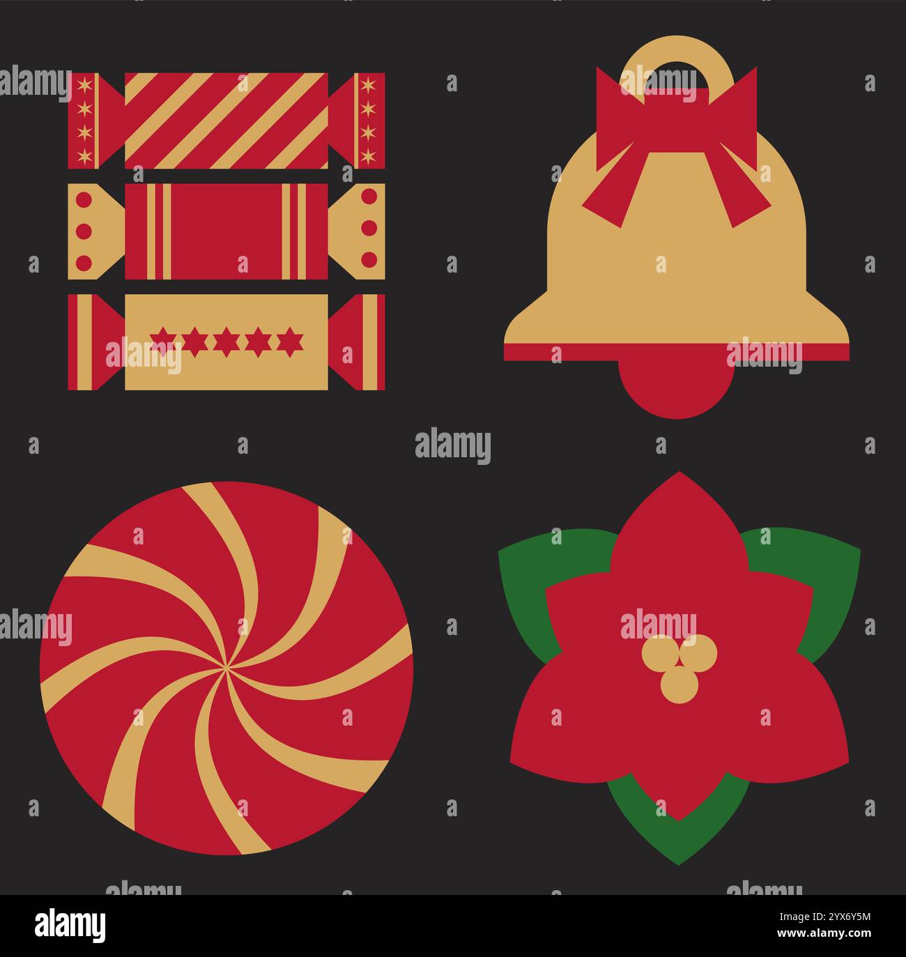 Scandinavian Holiday Candy Bell Design Stock Vector Image & Art - Alamy